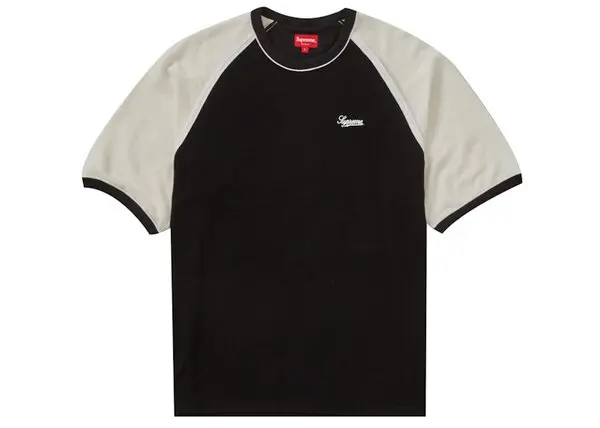 Supreme Terry Raglan Short Sleeve Top - Black