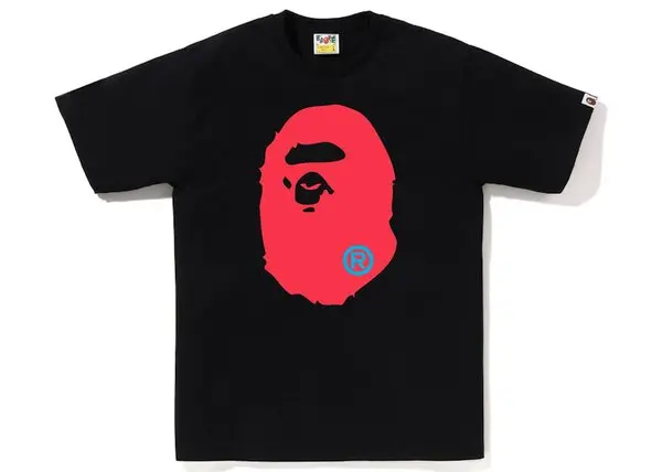 A BATHING APE Colors Big Ape Head Tee Shirt - Black