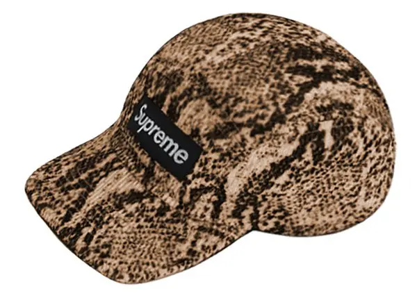 Supreme Snakeskin Corduroy Camp Cap - Tan