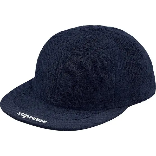 Supreme Terry Visor 6-panel Cap - Navy Blue