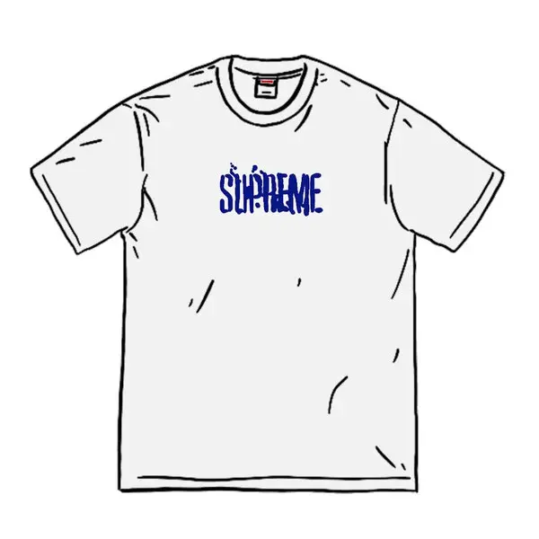Supreme Splatter Short Sleeve Top - White