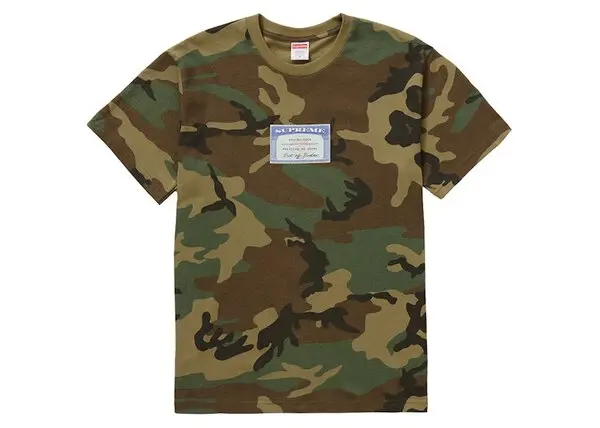 Supreme Social Tee Shirt - Woodland Camo