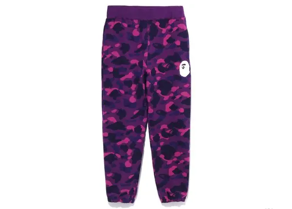 A BATHING APE Camo Wide Fit Sweat Pants - Purple