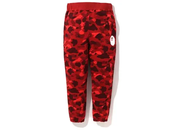 A BATHING APE Camo Sweat Pants - Red