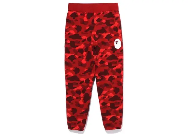 A BATHING APE Camo Sweatpants - Red