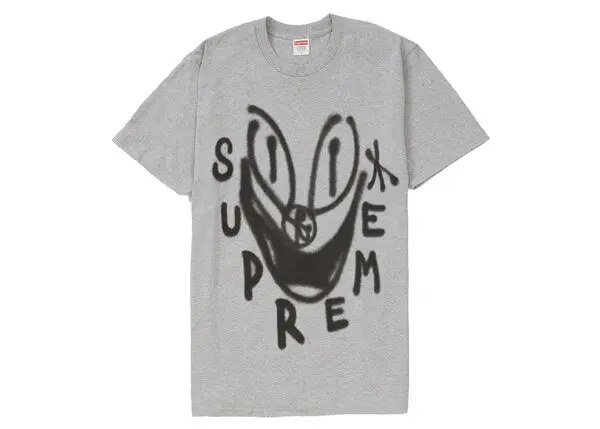 Supreme Smile Tee Shirt - Heather Grey