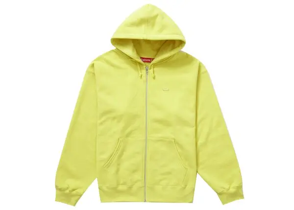 Supreme Small Box Zip Up Hooded Sweatshirt - Acid Yellow