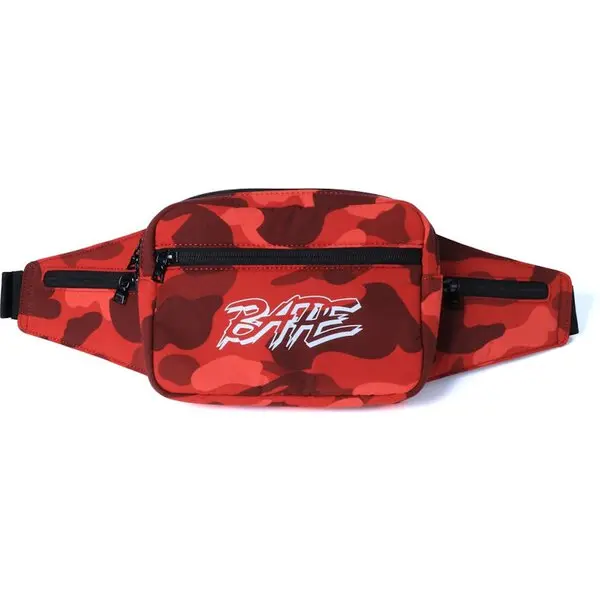 A BATHING APE Color Camo Waist Bag - Red