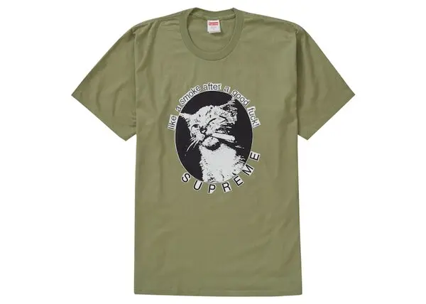 Supreme Smoke Tee Shirt - Light Olive