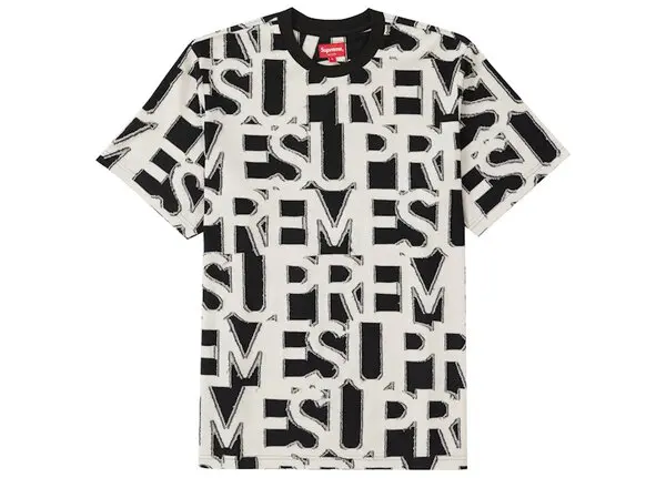 Supreme Spellout Short Sleeve Top - Black