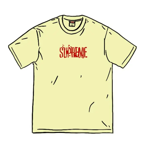 Supreme Splatter Short Sleeve Top - Pale Yellow