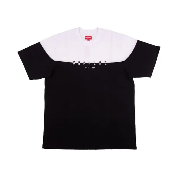 Supreme Split Logo Short Sleeve Top - Black