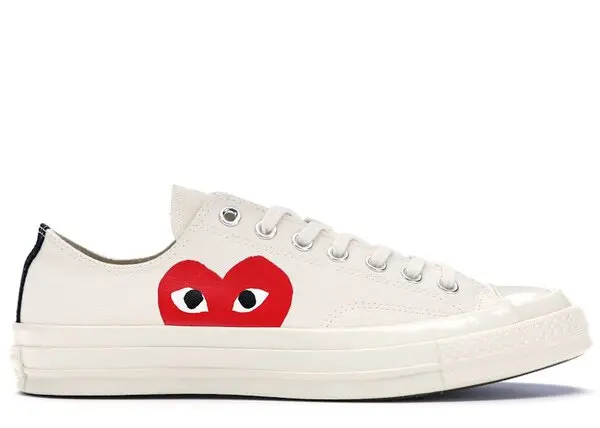 CONVERSE Chuck Taylor All Star '70 Ox Comme Des Garcons Play - Milk/white/high Risk Red