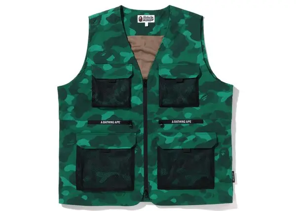 A BATHING APE Camouflage Zip-up Vest