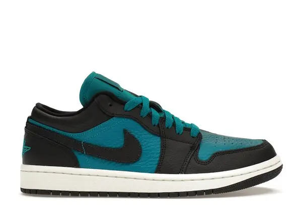 JORDAN 1 Low Se Homage Split Sneakers - Bright Spruce/black/white