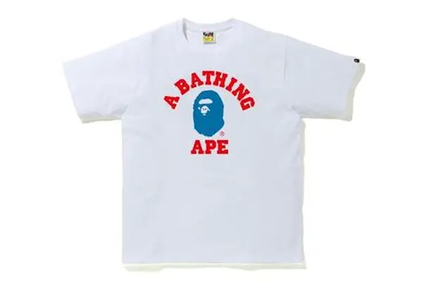A BATHING APE Colors College T-shirt - White/blue