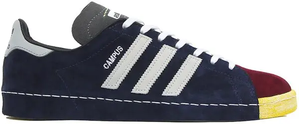 Adidas Campus 80s Mita Sneakers X Recouture - Navy Blue/burgundy/grey