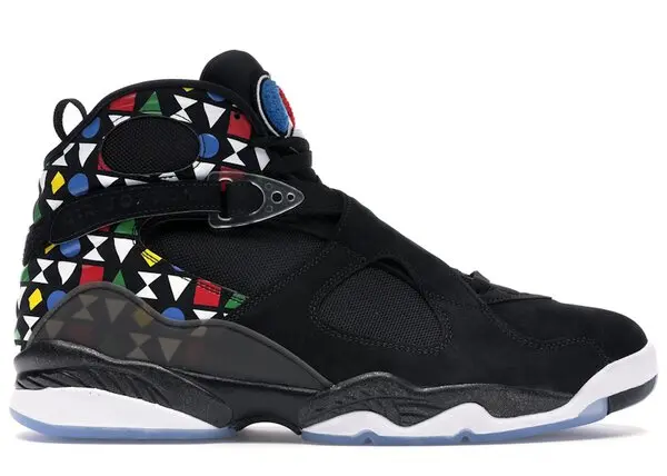 JORDAN 8 Retro Quai 54 Sneakers - Black/white/multi Color