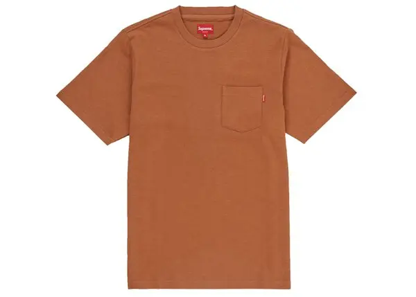 Supreme Short Sleeve Pocket Tee Shirt - Rust