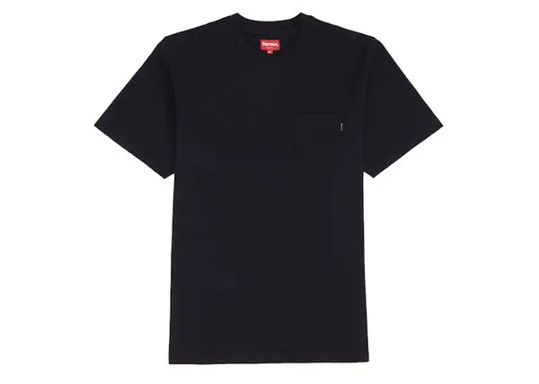 Supreme Short Sleeve Pocket Tee Shirt - Black