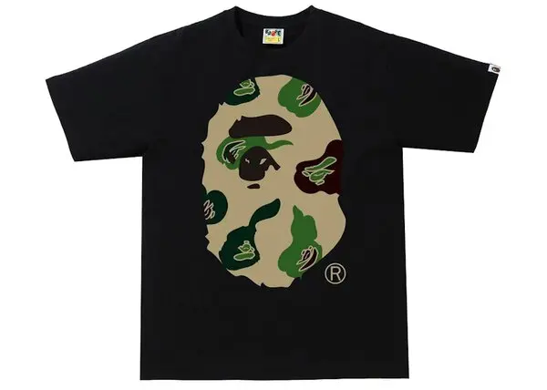 A BATHING APE Def Camo Ape Head Tee Shirt - Black