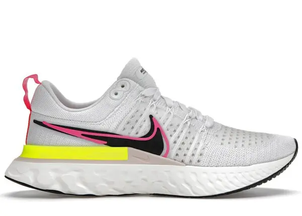 Nike React Infinity Run Flyknit 2 Rawdacious Sneakers - White/sail/pink Blast