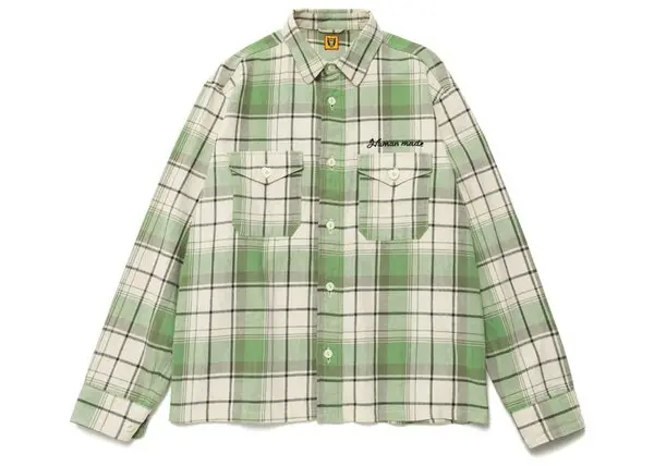 HUMAN MADE Checked Overshirt - Green