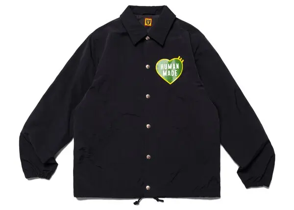 HUMAN MADE Heart Logo Coach Jacket - Black