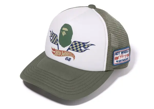 A BATHING APE X Hot Wheels Mesh Cap - Olive Drab