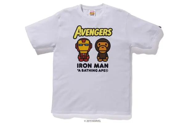 A BATHING APE X Marvel Milo Iron Tee Shirt - White