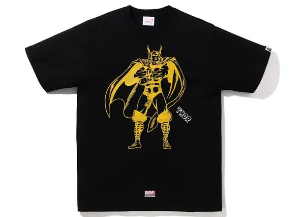 A BATHING APE X Marvel Comics Thor T-shirt - Black