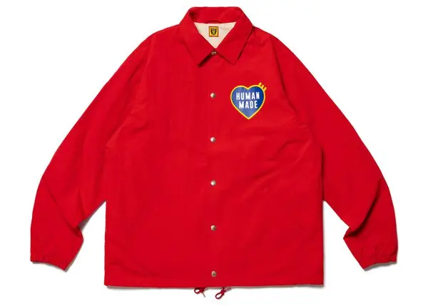 HUMAN MADE Heart Logo Coach Jacket - Red
