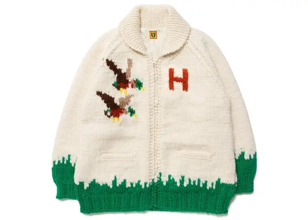 Human Made Duck Cowichan Jacket - White | Editorialist
