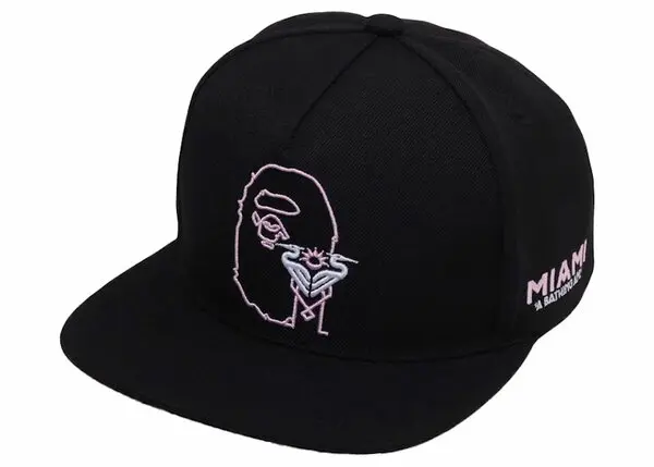 BAPE X Inter Miami Cf Snapback Cap - Black
