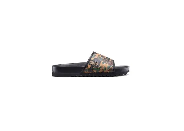 A BATHING APE X Mcm Camo Slide Sandals