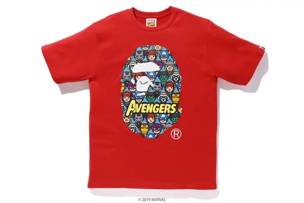 A BATHING APE X Marvel Avengers Ape Head Tee Shirt
