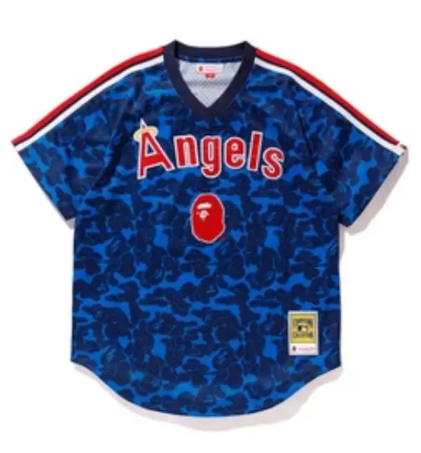BAPE X Mitchell & Ness Angels Jersey - Navy Blue