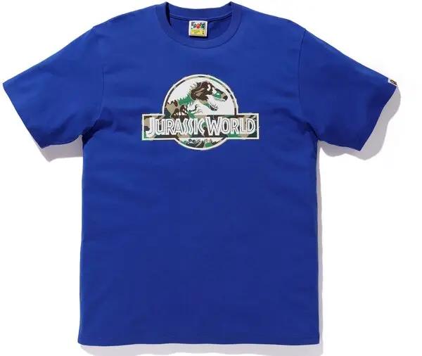 A BATHING APE X Jurassic World Logo Tee Shirt - Blue