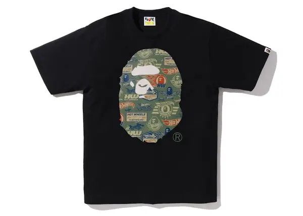 A BATHING APE X Hot Wheels Ape Head Tee Shirt - Black