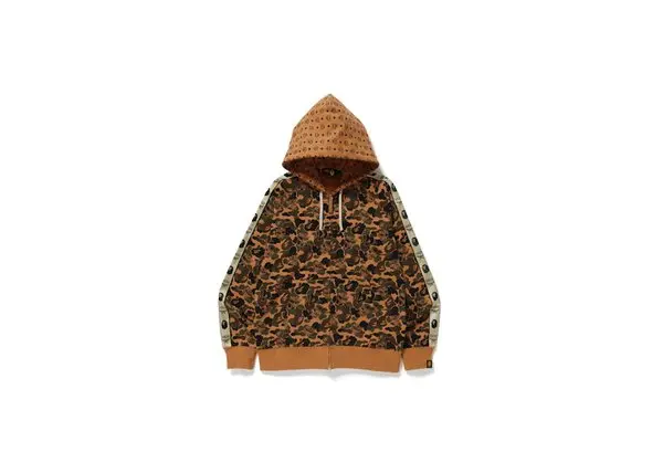 A BATHING APE X Mcm Camo Zip Up Hoodie