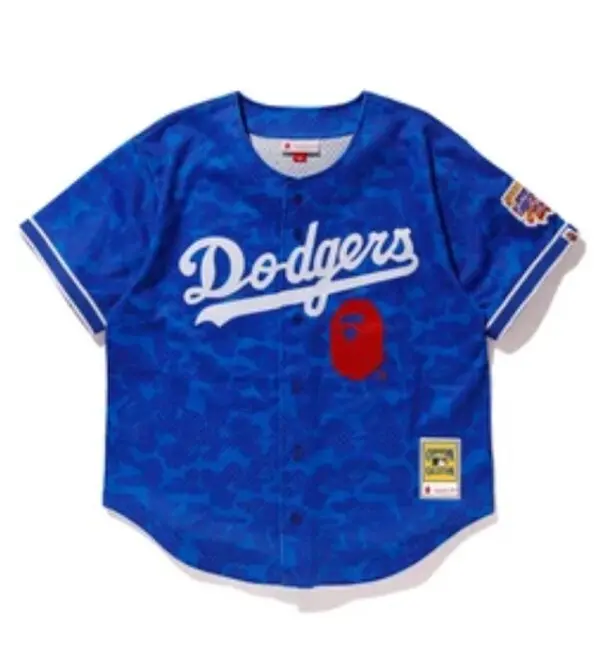 BAPE X Mitchell & Ness Dodgers Jersey - Blue