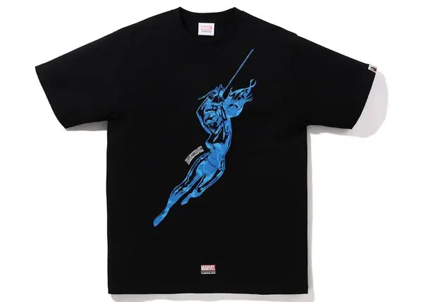 A BATHING APE X Marvel Comics Widow T-shirt - Black