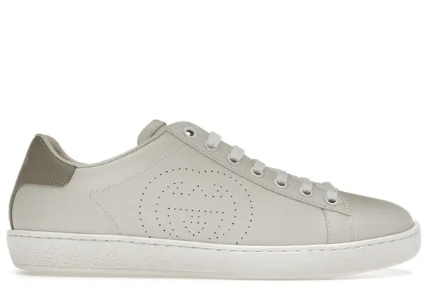 Gucci Ace Perforated Interlocking G Sneakers - White