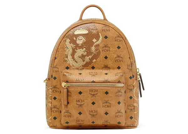 A BATHING APE X Mcm Stark Lunar New Year Visetos Daypack - Beige