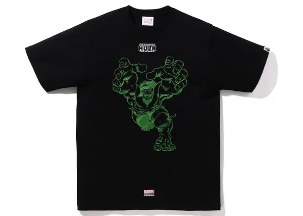 A BATHING APE X Marvel Comics Hulk T-shirt - Black