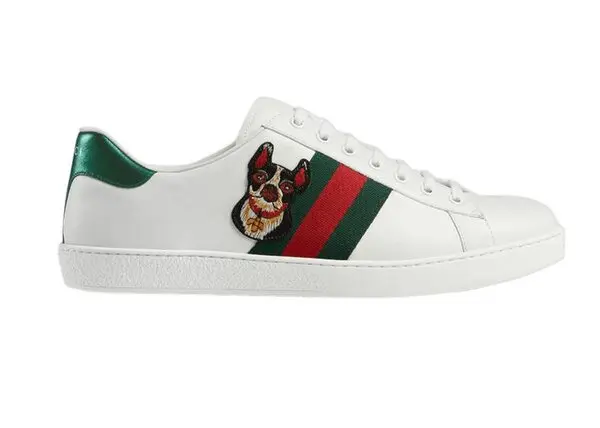 Gucci Ace Year Of The Dog Sneakers - White/red/green
