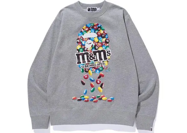 A BATHING APE X M&m's Crewneck Sweatshirt - Gray