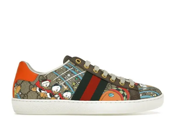 Gucci Ace X Disney Huey, Dewey, Louie Print Sneakers - Brown