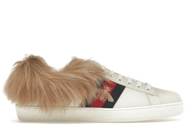 Gucci Ace Fur Sneakers - White