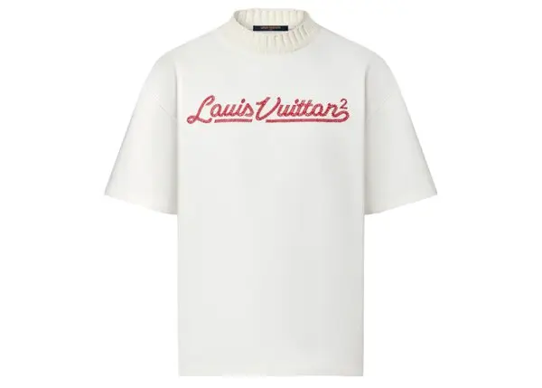 LOUIS VUITTON X Nigo Embroidered Mockneck Tee Shirt